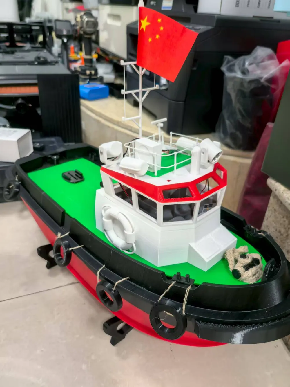Paint-free version tugboat, no multi-color printing required - Free 3D ...