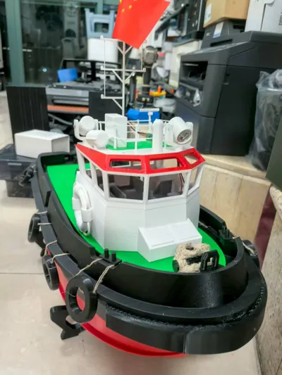 Paint-free version tugboat, no multi-color printing required - Free 3D ...