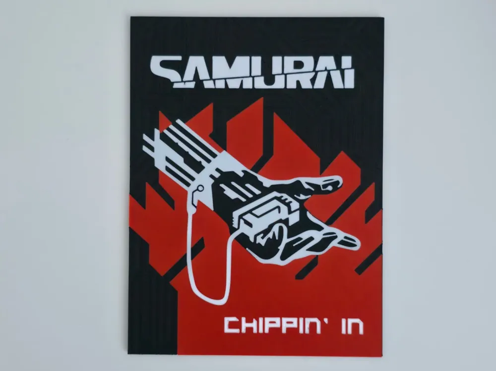 赛博朋克 2077 武士乐队 插入芯片 (需要AMS) - 免费 3D 打印模型 - MakerWorld