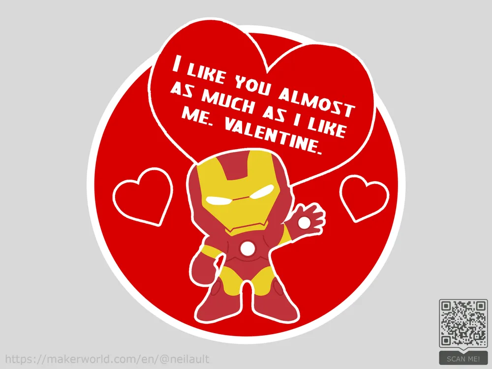 Marvel Valentines Coaster Set - Free 3D Print Model - MakerWorld
