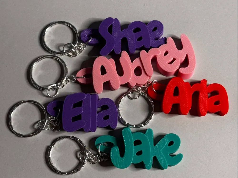 Custom named keychains by Stusikkkk MakerWorld: Download Free 3D Models