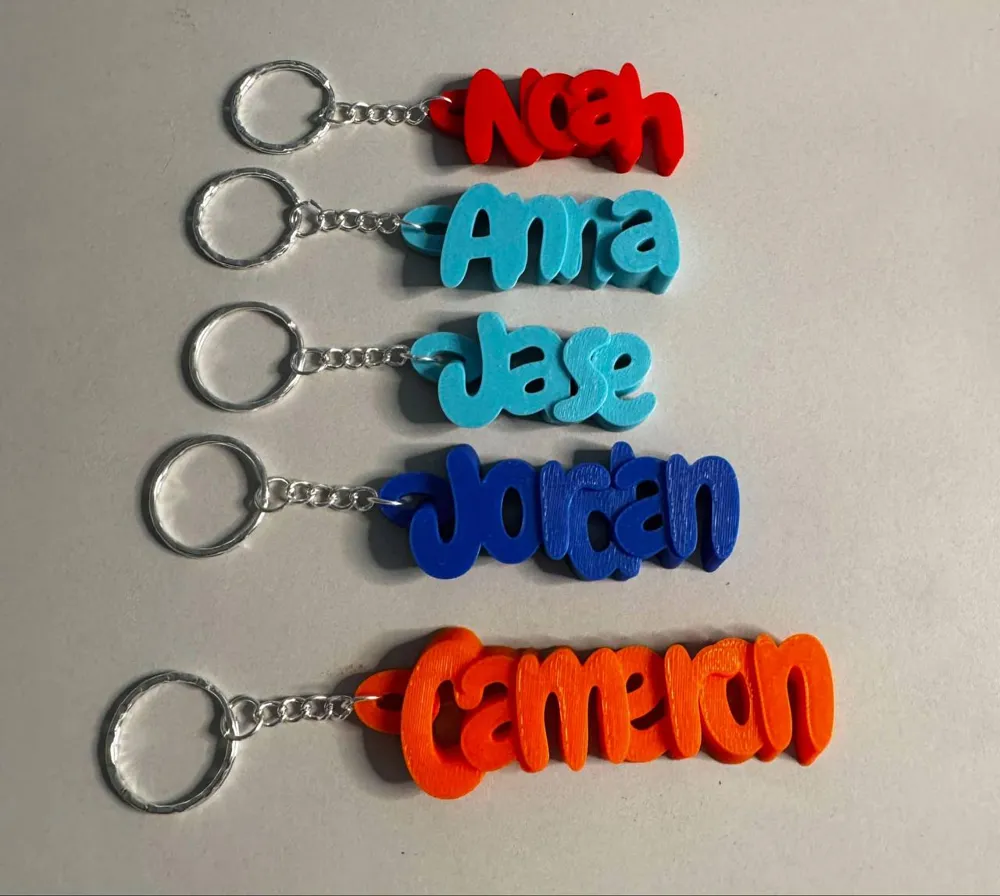 Custom named keychains by Stusikkkk MakerWorld: Download Free 3D Models