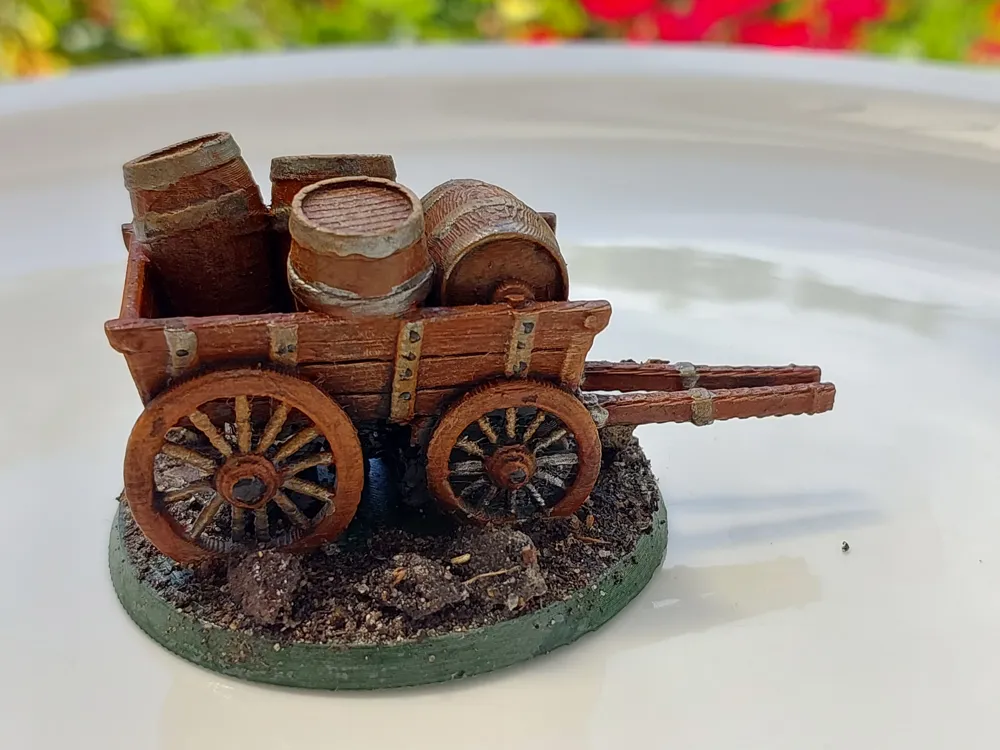 Small Barrel Cart - Fantasy TTRPG Scatter Terrain by Maker Girl Millie ...