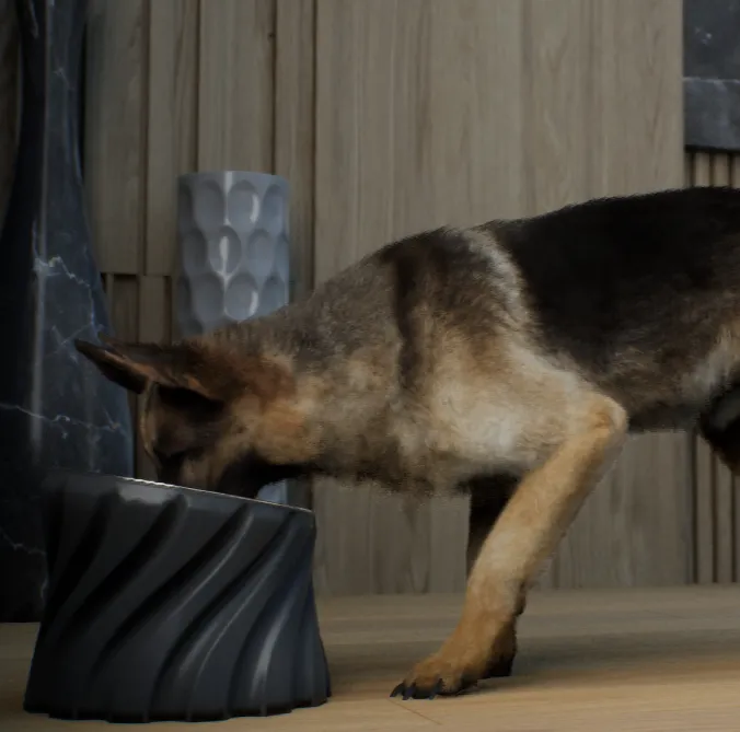 Bowl riser for Dog & Cat No2 Super Print Efficient by PirateWasHere ...