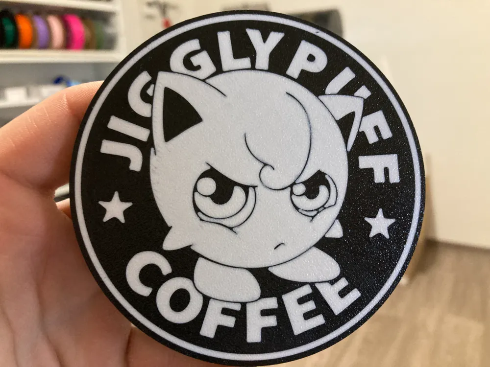 Jigglypuff coffee pokemon coaster by jakubhroch MakerWorld: Download ...