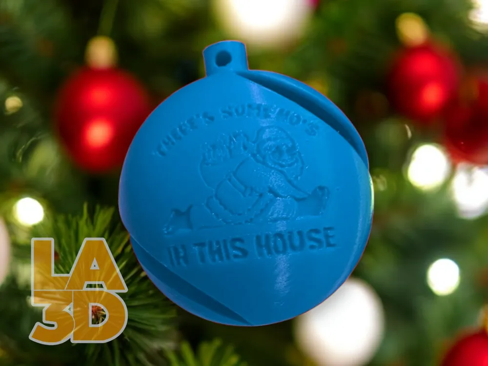 Santa Splits Bauble – Cheeky Xmas Ornament by LA 3D - MakerWorld