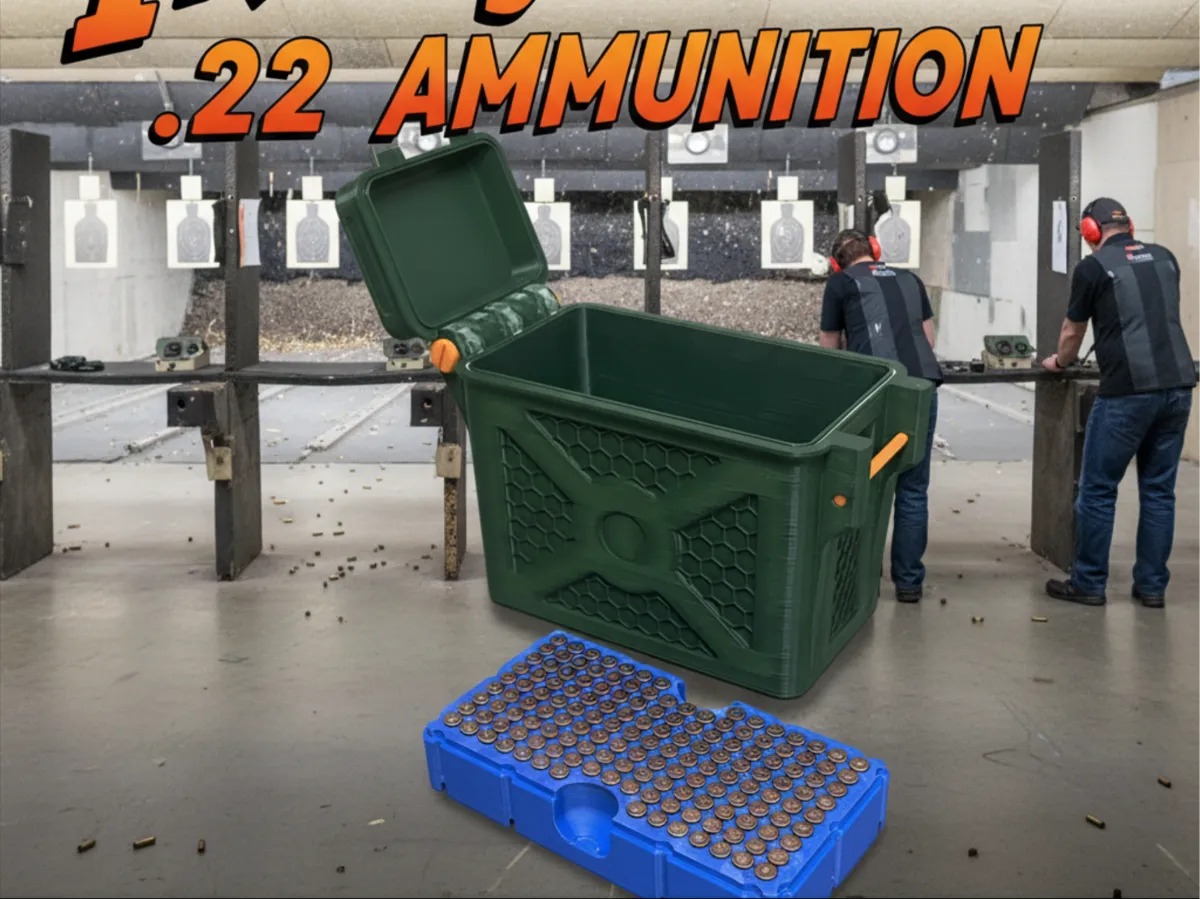 Tray for .22 Short ammunition - Free 3D Print Model - MakerWorld