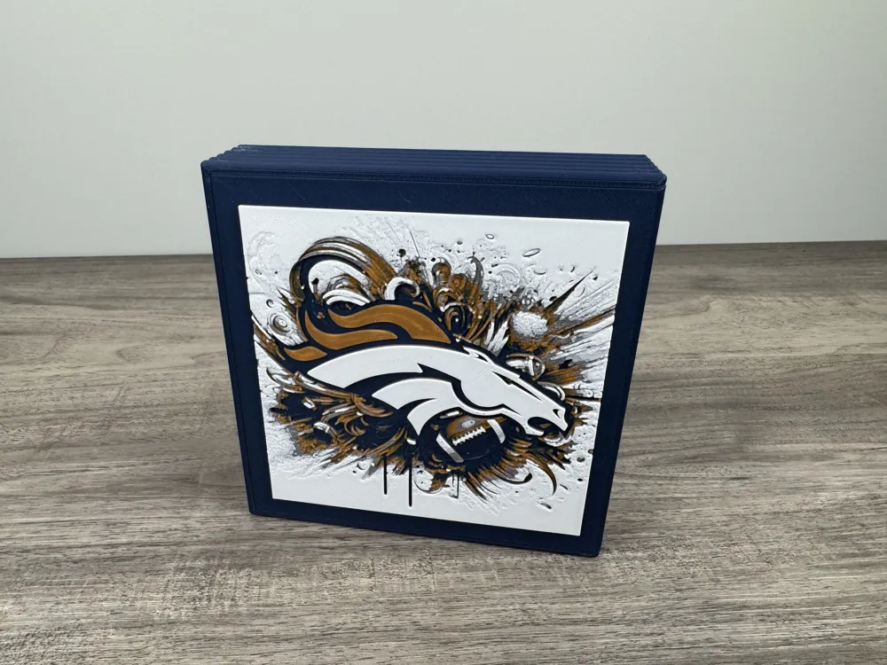 Denver Broncos - NFL Puzzle & Matching Lid - Free 3D Print Model ...