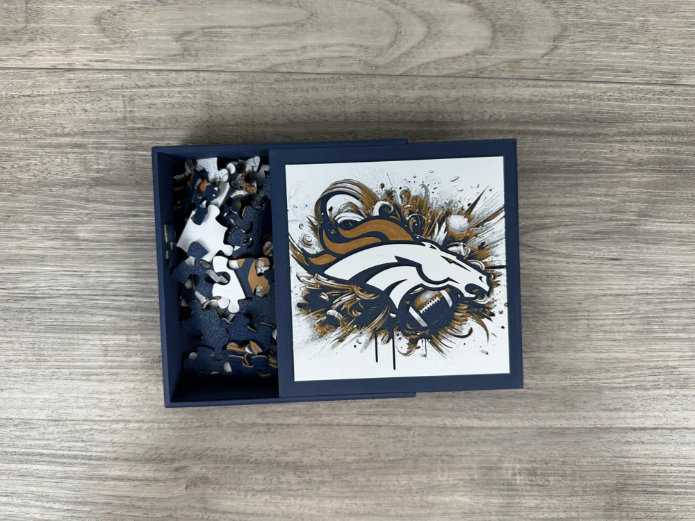 Denver Broncos - NFL Puzzle & Matching Lid - Free 3D Print Model ...