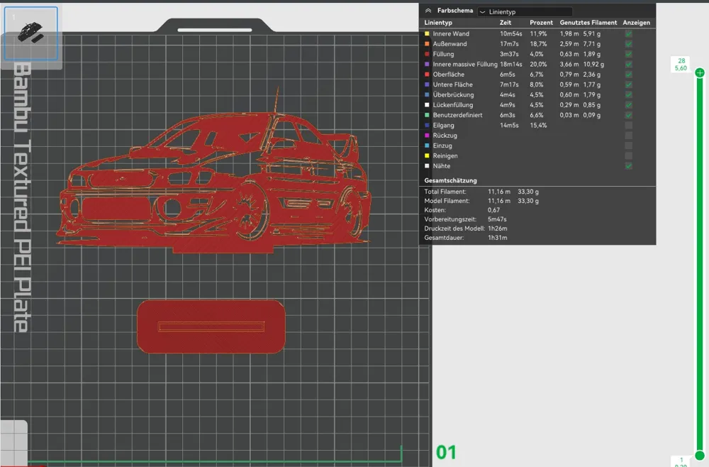 Subaru Impreza STi 1999 Silhouette by printopolis MakerWorld: Download ...