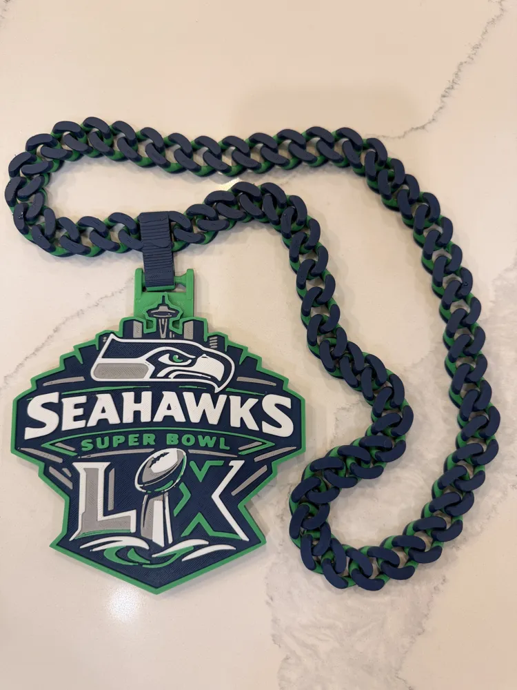 Seattle Seahawks Super Bowl LX Chain - Free 3D Print Model - MakerWorld