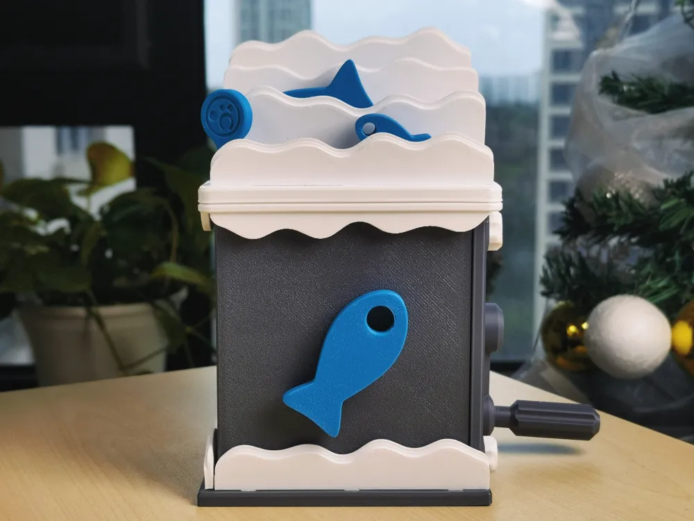 Jumping Little Fish 【Hand-cranked Movable Toy】 - Free 3D Print Model ...