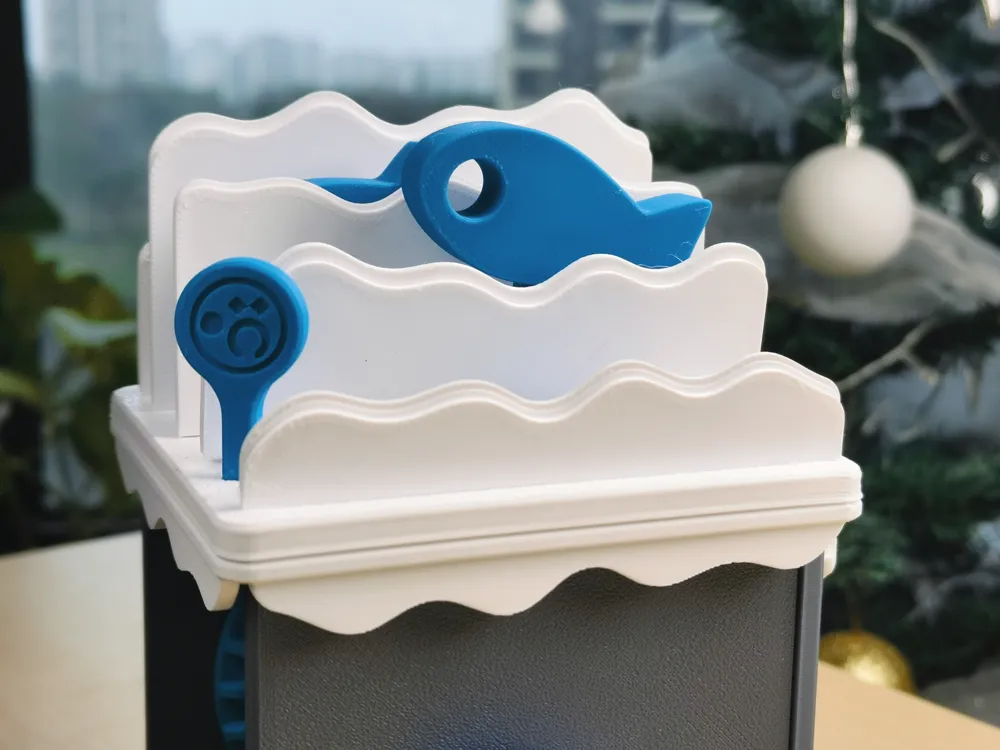 Jumping Little Fish 【Hand-cranked Movable Toy】 by 花田小猫 - MakerWorld