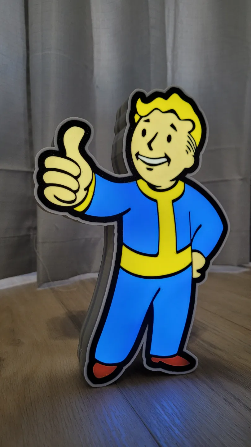 Vault boy led light box(Ams Ready) by Nostalgicprints - MakerWorld