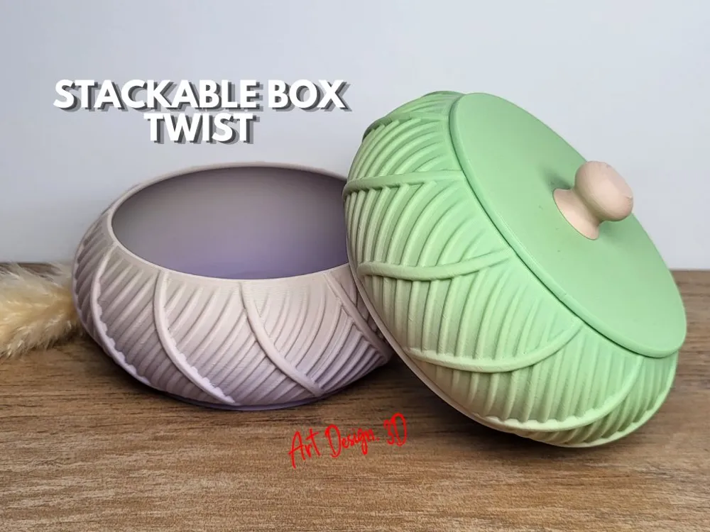 Jewelry Box Stackable Twist by Art Design. 3D - MakerWorld