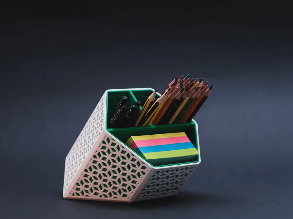 Hexagon Design Desk Organizer by KL Worx MakerWorld: Download Free 3D ...