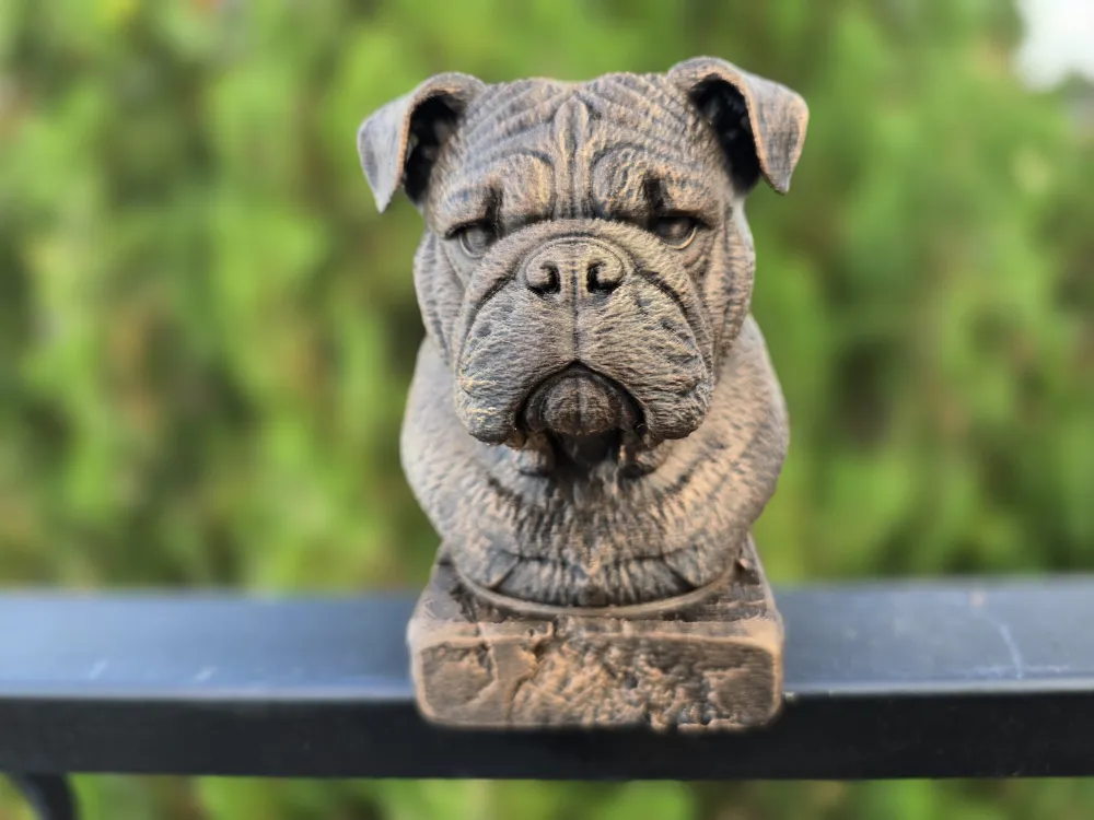 Old English Bulldog Bust – Dog Collector Statue - Free 3D Print Model ...