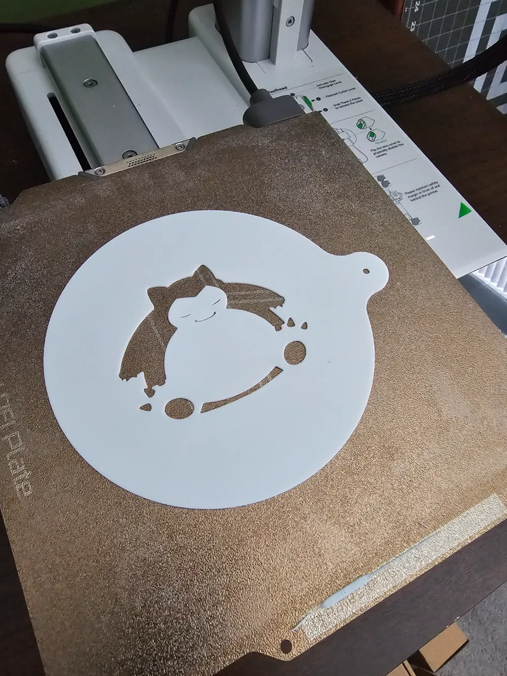 Perfect Snorlax Pokemon Latte Art Stencil by Perfect Prints - MakerWorld