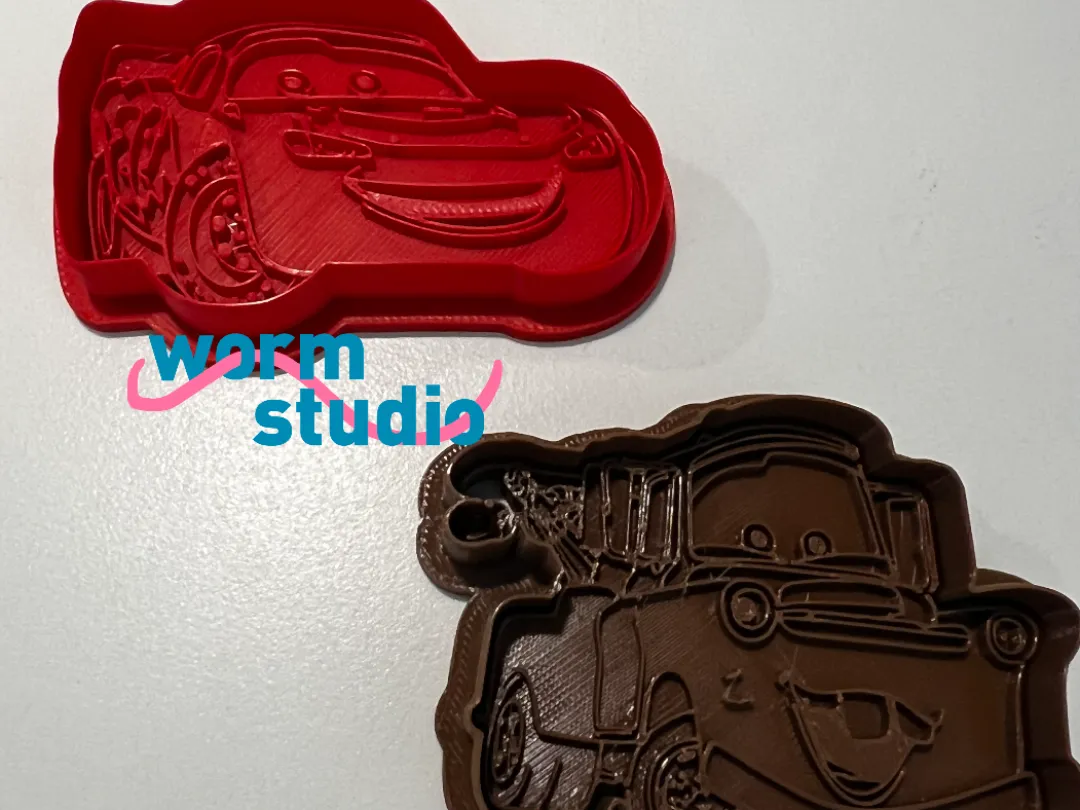Pixar Cars Lightning Mcqueen, Mater cookie cutters - Free 3D Print ...