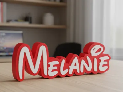 Melanie Name Tag by 3dversum MakerWorld: Download Free 3D Models