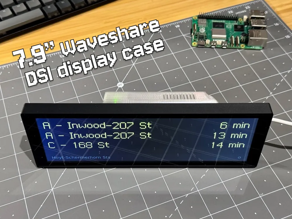 Waveshare 7.9" display & Raspberry Pi case by jdamcd - MakerWorld