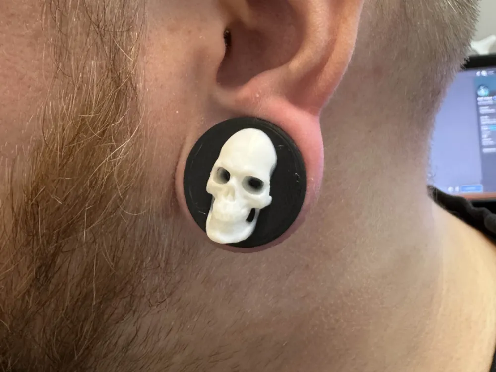Ear Gauges Skull 8-30mm Multiple Plates by Hertz Designs MakerWorld ...