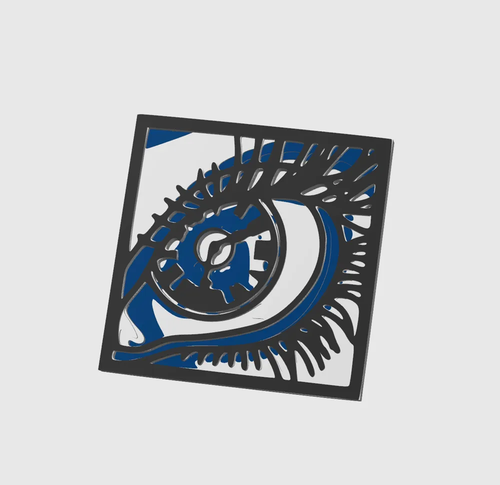 Eyeball clock mandala 3D Layer Art - Free 3D Print Model - MakerWorld