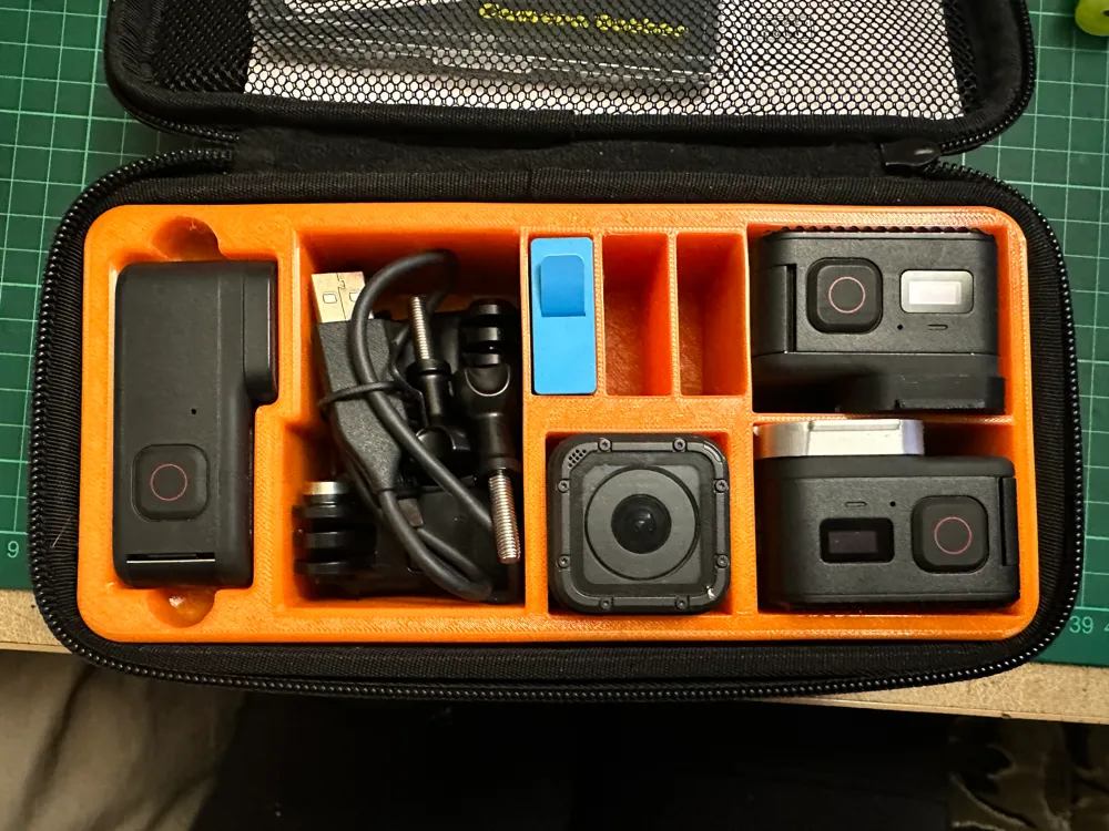 GoPro Case Inlay for 1x Full Sized GoPro Slot, 3x Spare Batteries, 2x ...