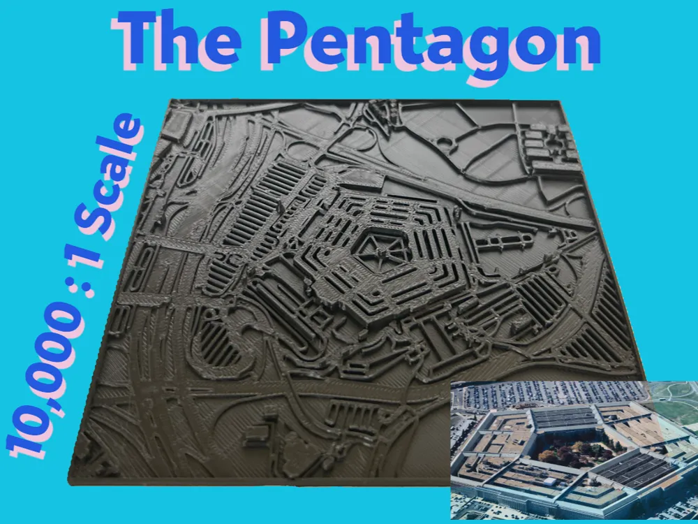 Cool US Pentagon Scaled Down Map by The Crafter MakerWorld: Download ...