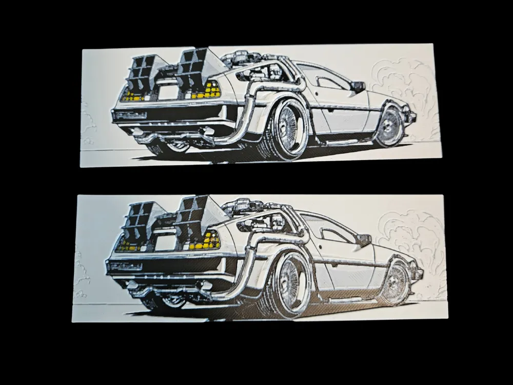 Back to the Future DeLorean Bookmark - Free 3D Print Model - MakerWorld