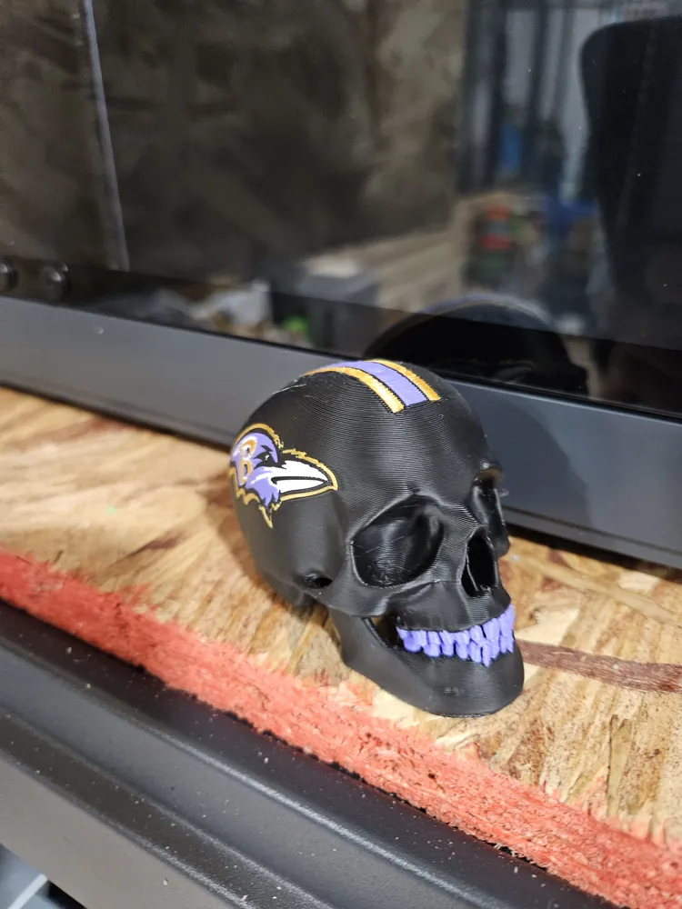 Baltimore ravens skull - Free 3D Print Model - MakerWorld