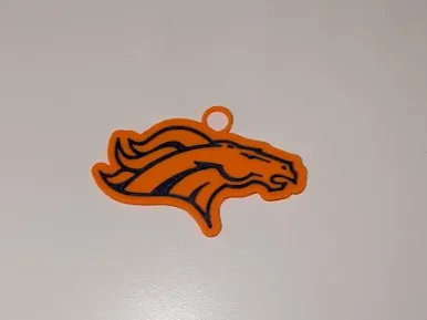 Broncos logo keychain - Free 3D Print Model - MakerWorld