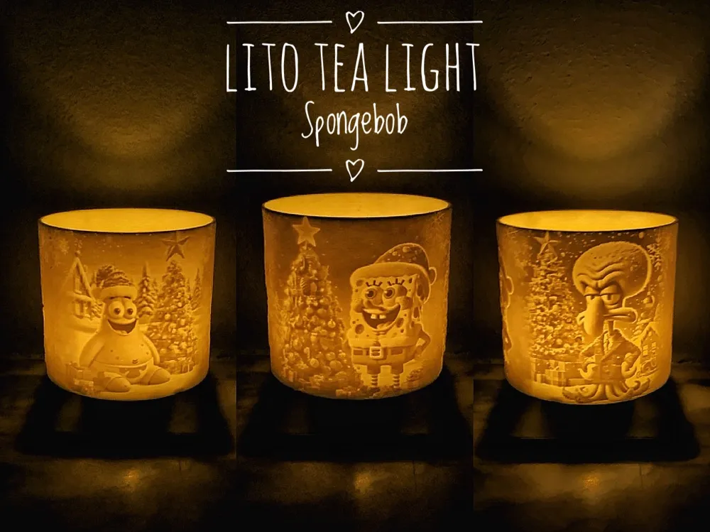 Lito Tea Light Spongebob by roby85r - MakerWorld
