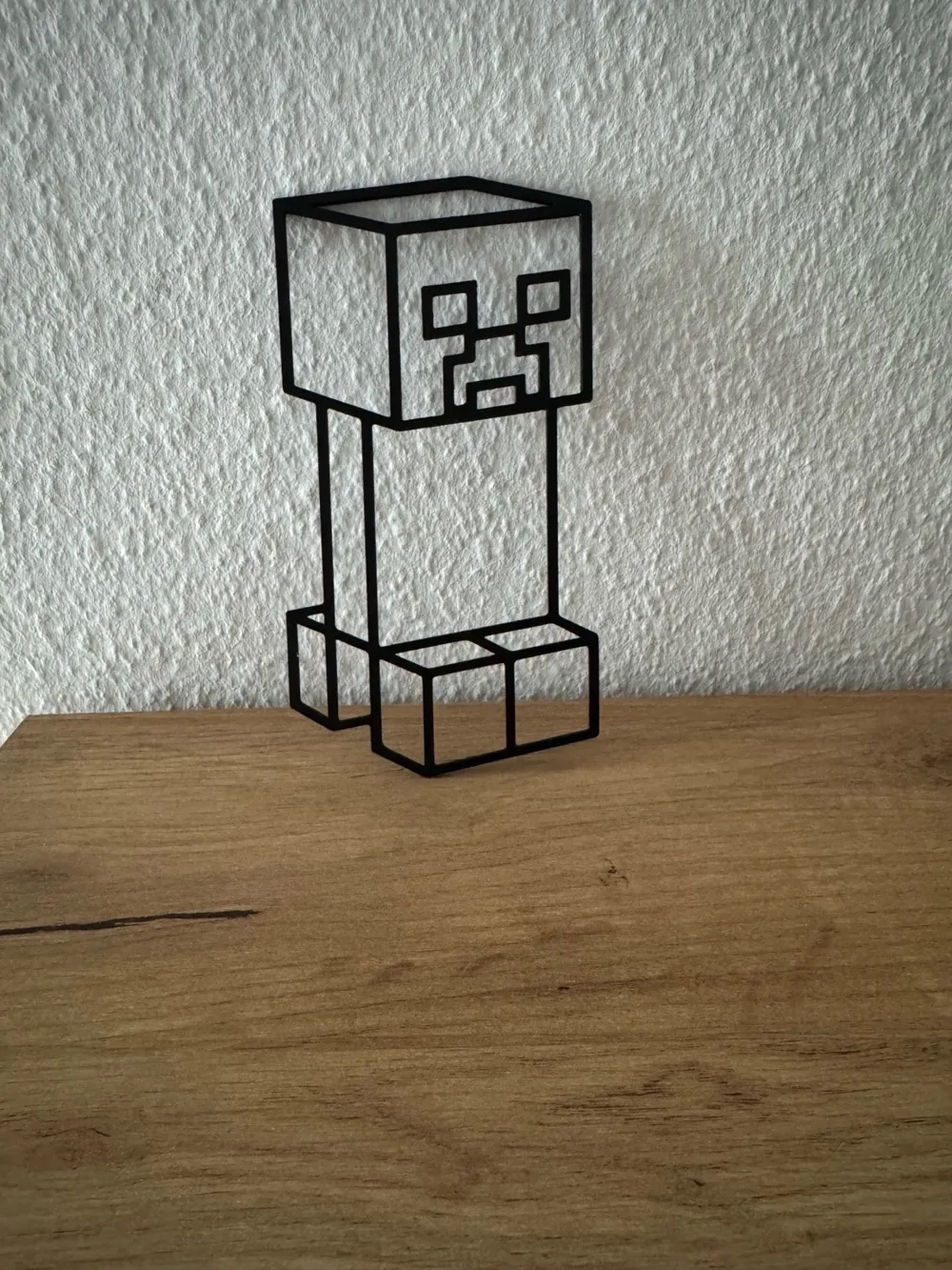 Minecraft Creeper Silhouette Linienkunst – Kostenloses 3D-Druckmodell ...