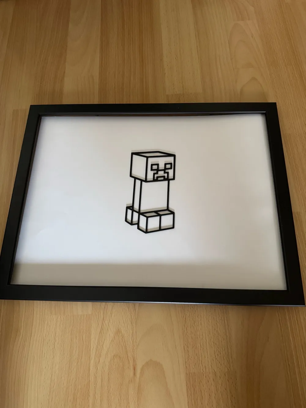 Minecraft Creeper Silhouette Linienkunst – Kostenloses 3D-Druckmodell ...