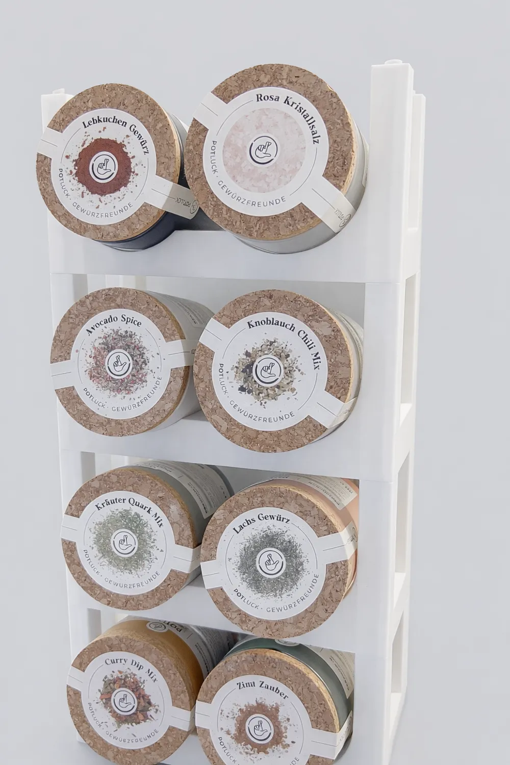 Stackable Potluck Spice Holder - Free 3D Print Model - MakerWorld