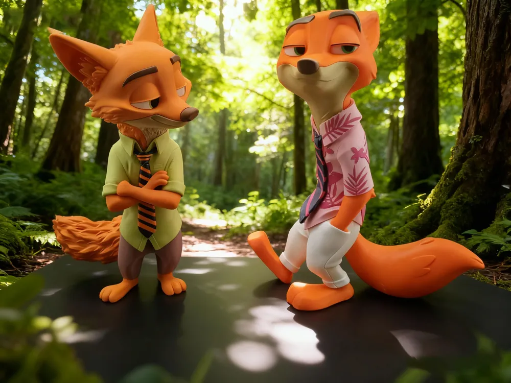 Zootopia 2 Nick Wilde Judy Hopps Flash trendy collectible figure - Free ...