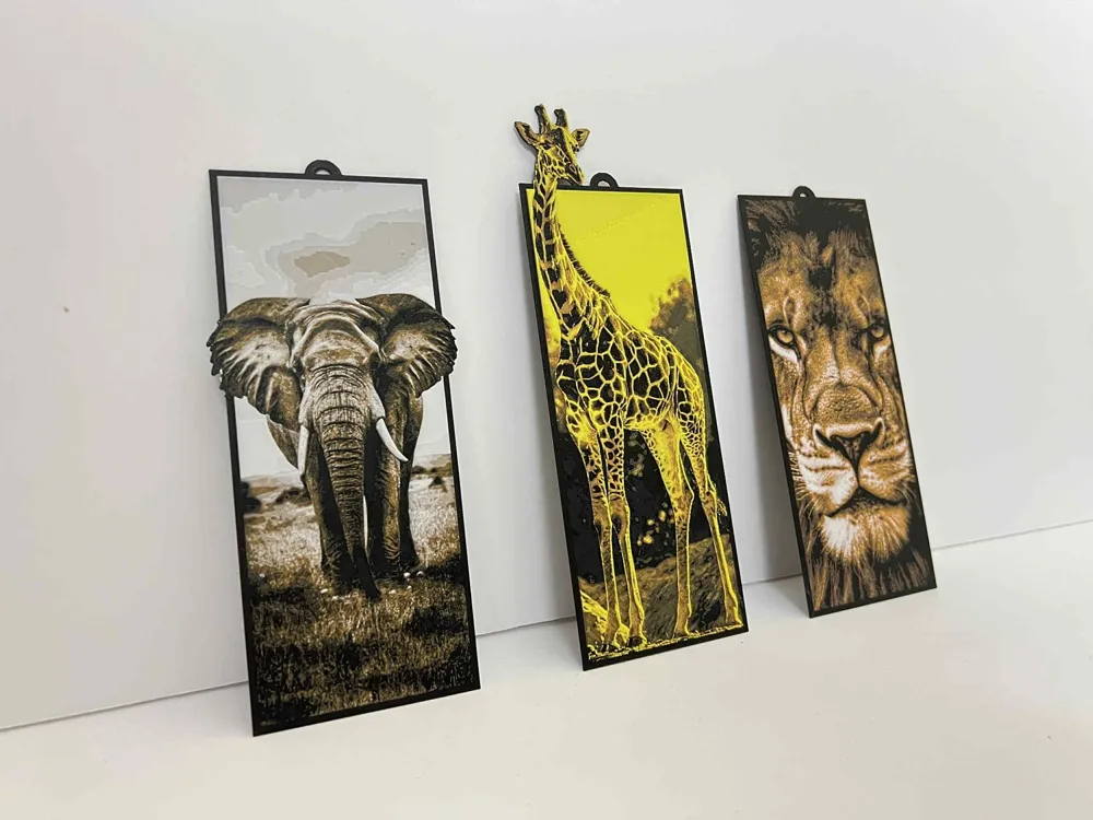 African Wildlife - Bookmark Collection by 3djd MakerWorld: Download Free 3D Models