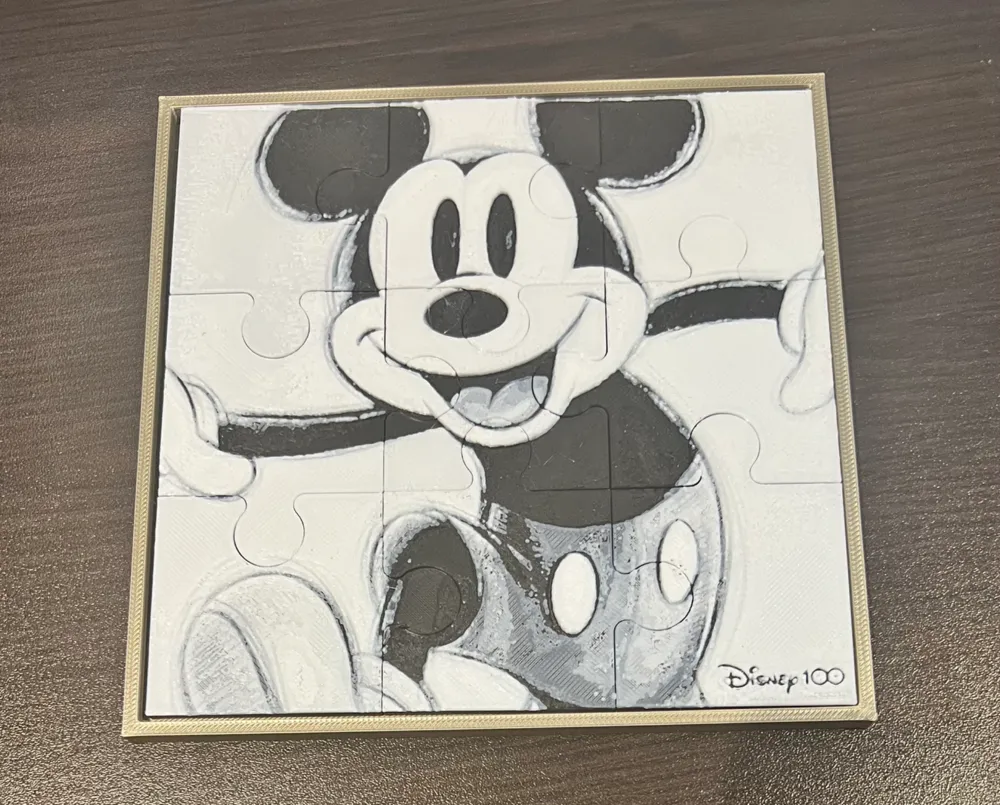 Mickey 9 pieces Puzzle with plateau by DCprint - MakerWorld