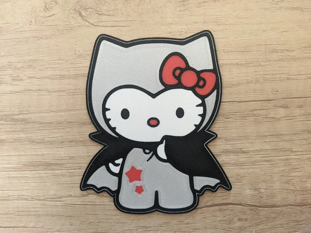Hello Kitty Vampire Halloween Wall Art by Sitsero - MakerWorld