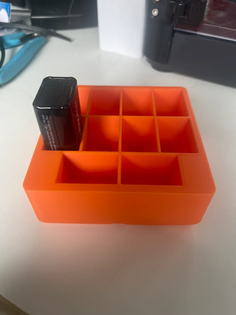 Gridfinity with pin 9V battery storage Remixed by Demig74 - MakerWorld