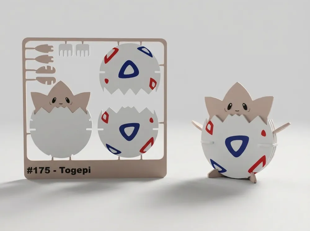 Pokémon #175 – Togepi The Egg Pokemon Kit Card - Free 3D Print Model ...
