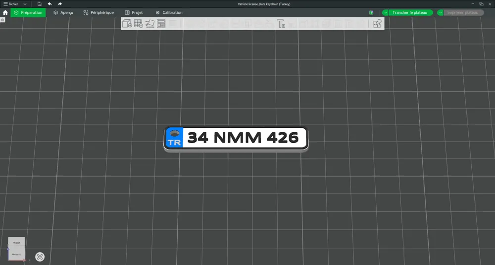 Turkish car plate keychain - Free 3D Print Model - MakerWorld