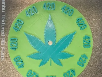 15cm Cannabis Leaf Wall Clock, raised design by Bommels81 - MakerWorld