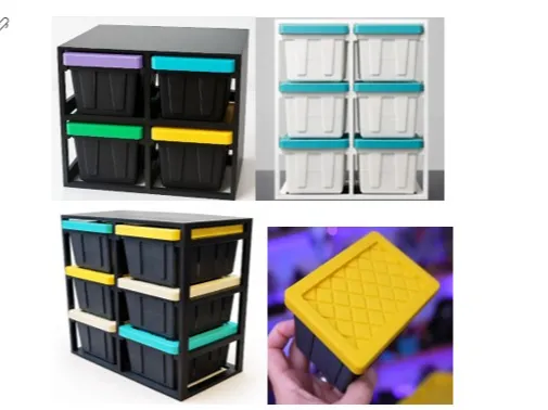 Caixa Teeny Tote + Caixa Mini HDX Tote + Racks - Modelo gratuito para ...