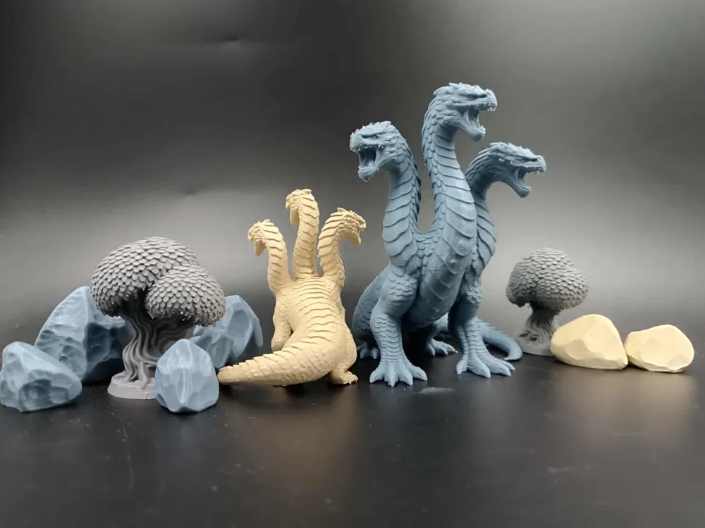 Three Headed Hydra - RPG D&D TTRPG-Wargaming - DnD by drakeforge3d MakerWorld: Download Free 3D ...