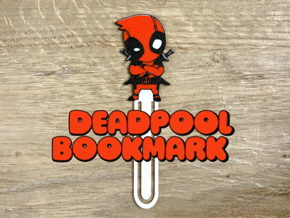 Deadpool Bookmark by danikebab18 MakerWorld: Download Free 3D Models