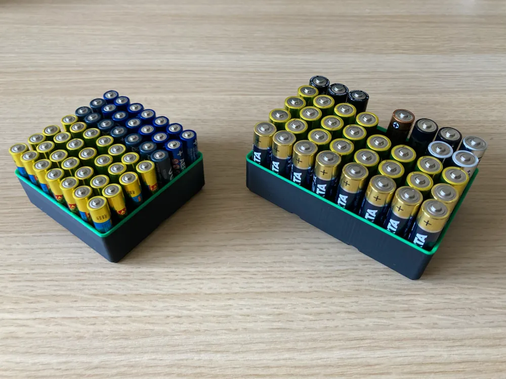 Gridfinity Battery Trays (AA & AAA) - perfect fit Remixed by feyach MakerWorld: Download Free 3D ...