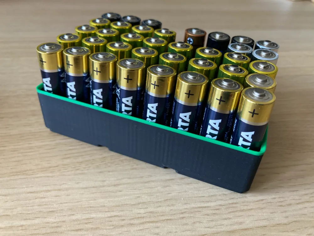 Gridfinity Battery Trays (AA & AAA) - perfect fit Remixed by feyach ...