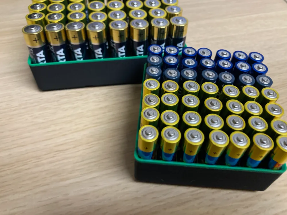 Gridfinity Battery Trays (AA & AAA) - perfect fit Remixed by feyach ...